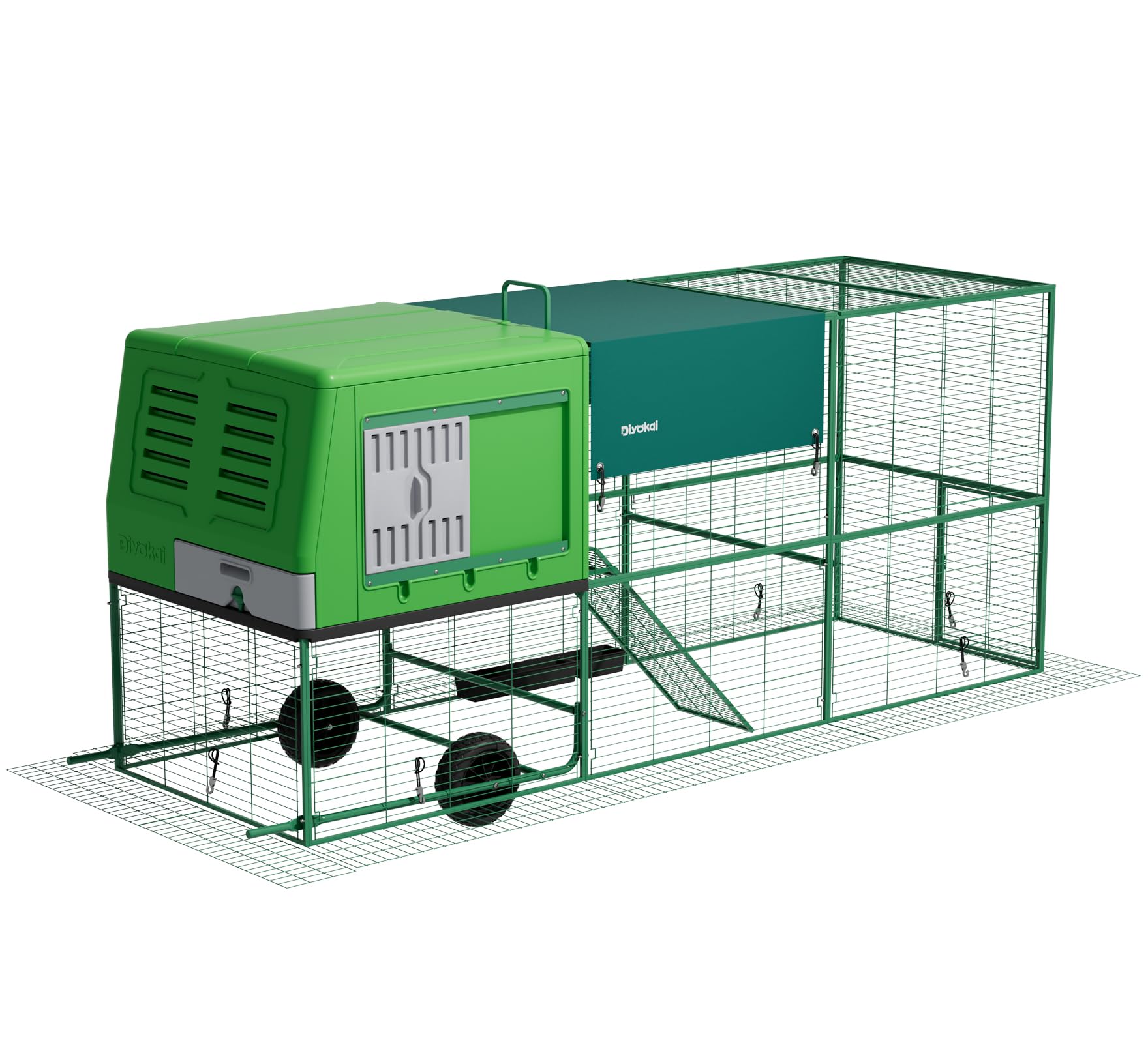 Pet House Durable Plastic Tall Chicken Coop with Run Outdoor - Portable ...